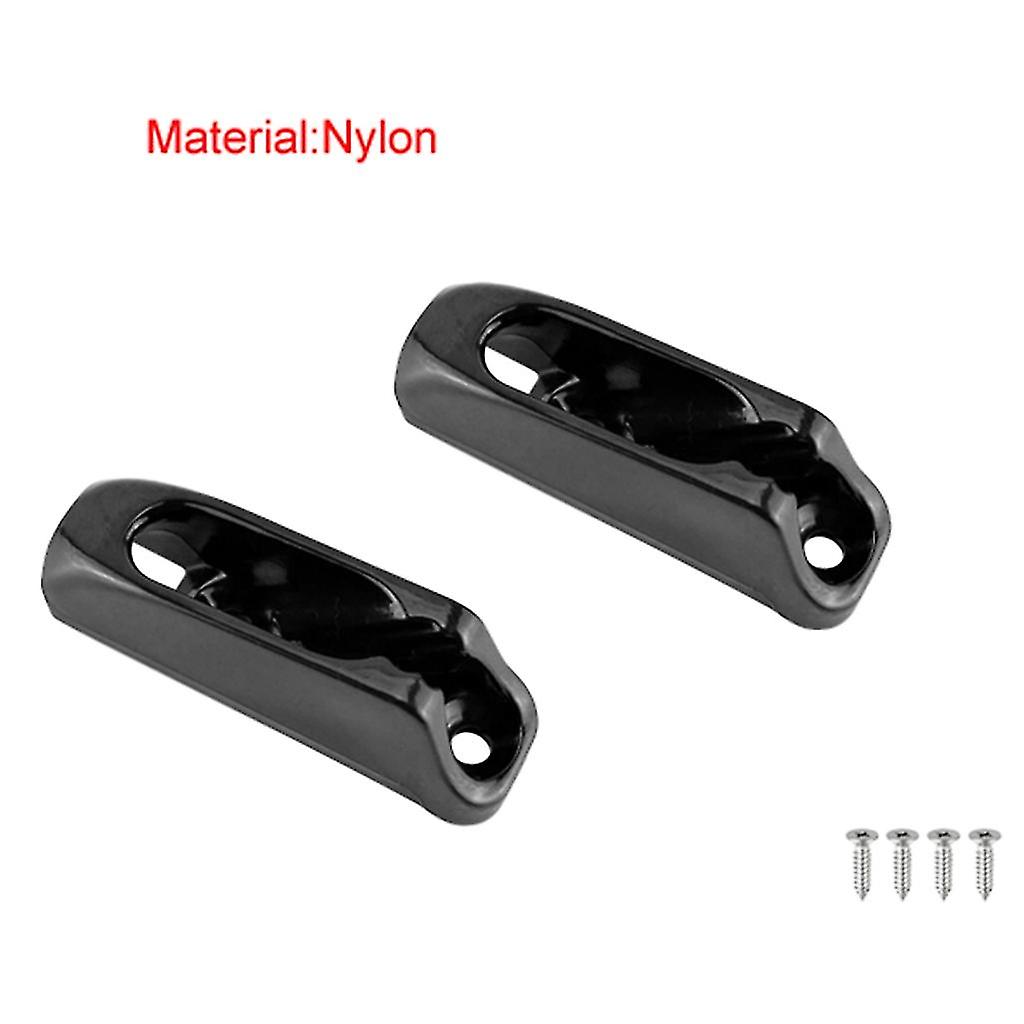 2 Pack Boat Jam Cleat Self-lock Rope Black Nylon Clam Cleat Cord ...