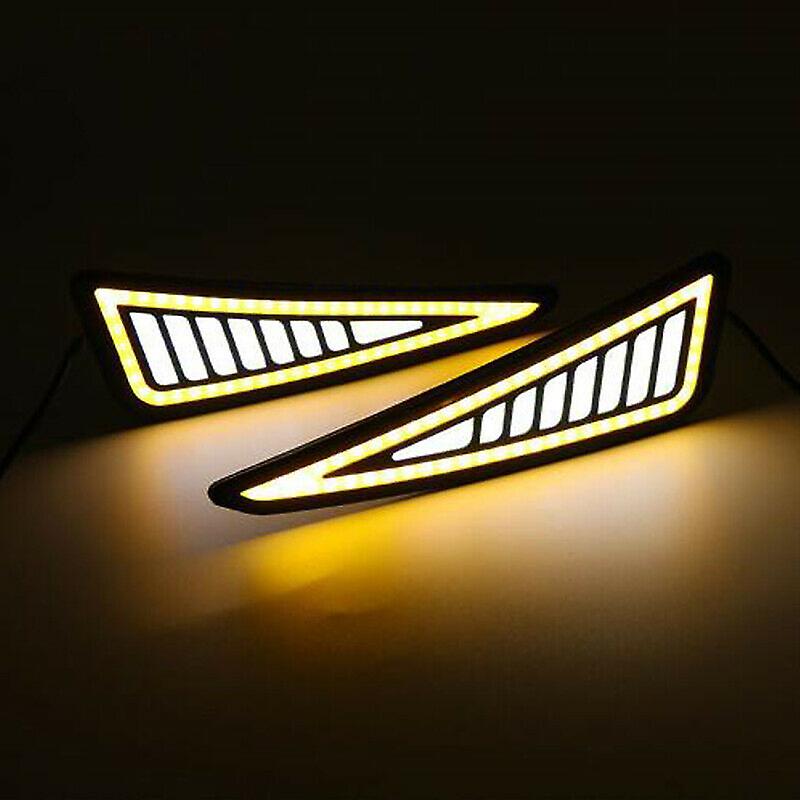 2x Car Universal DRL LED Daytime Running Light Driving Turn Signal ...