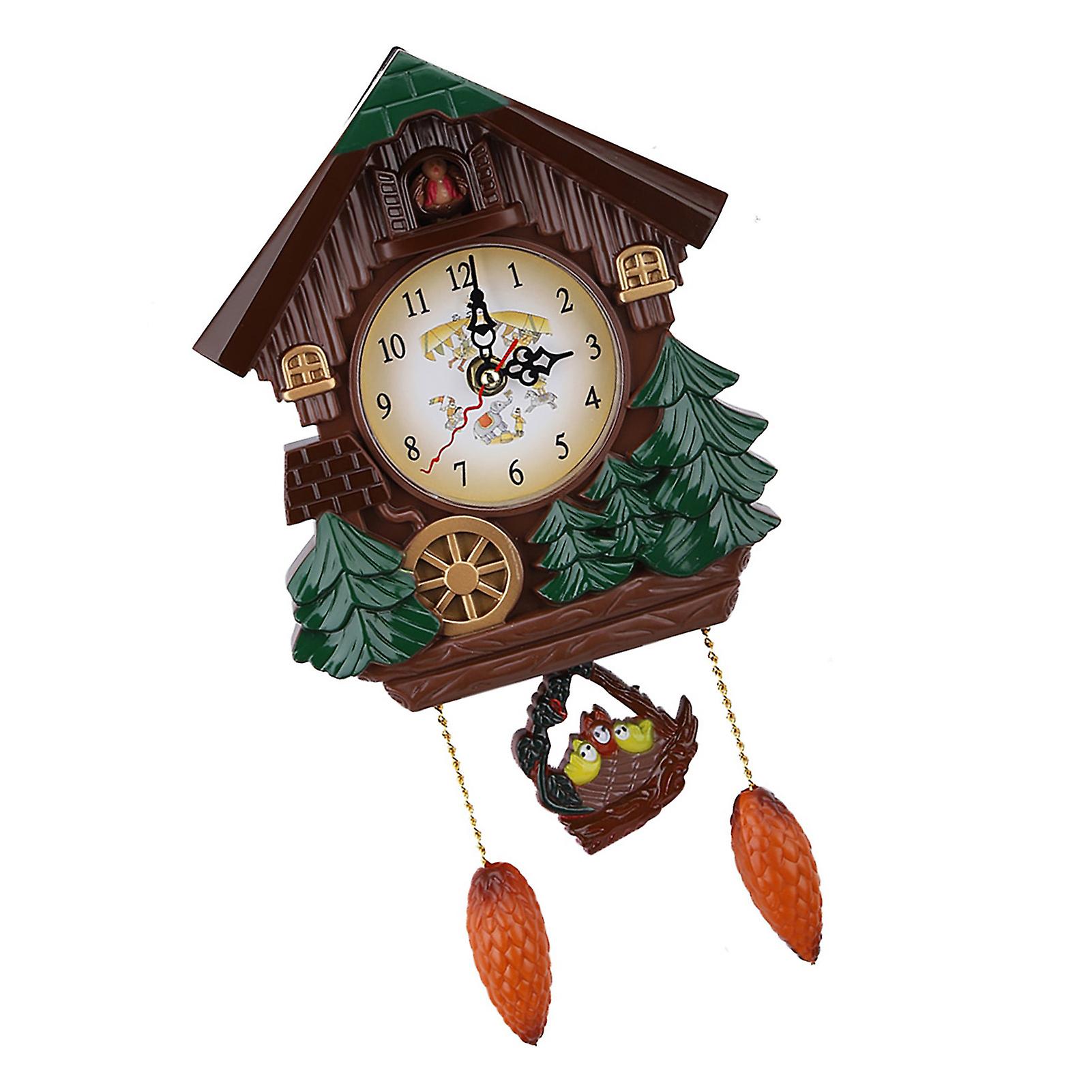 Cuckoo Clock Tree House Wall Clock Art Vintage Decoration for Home ...