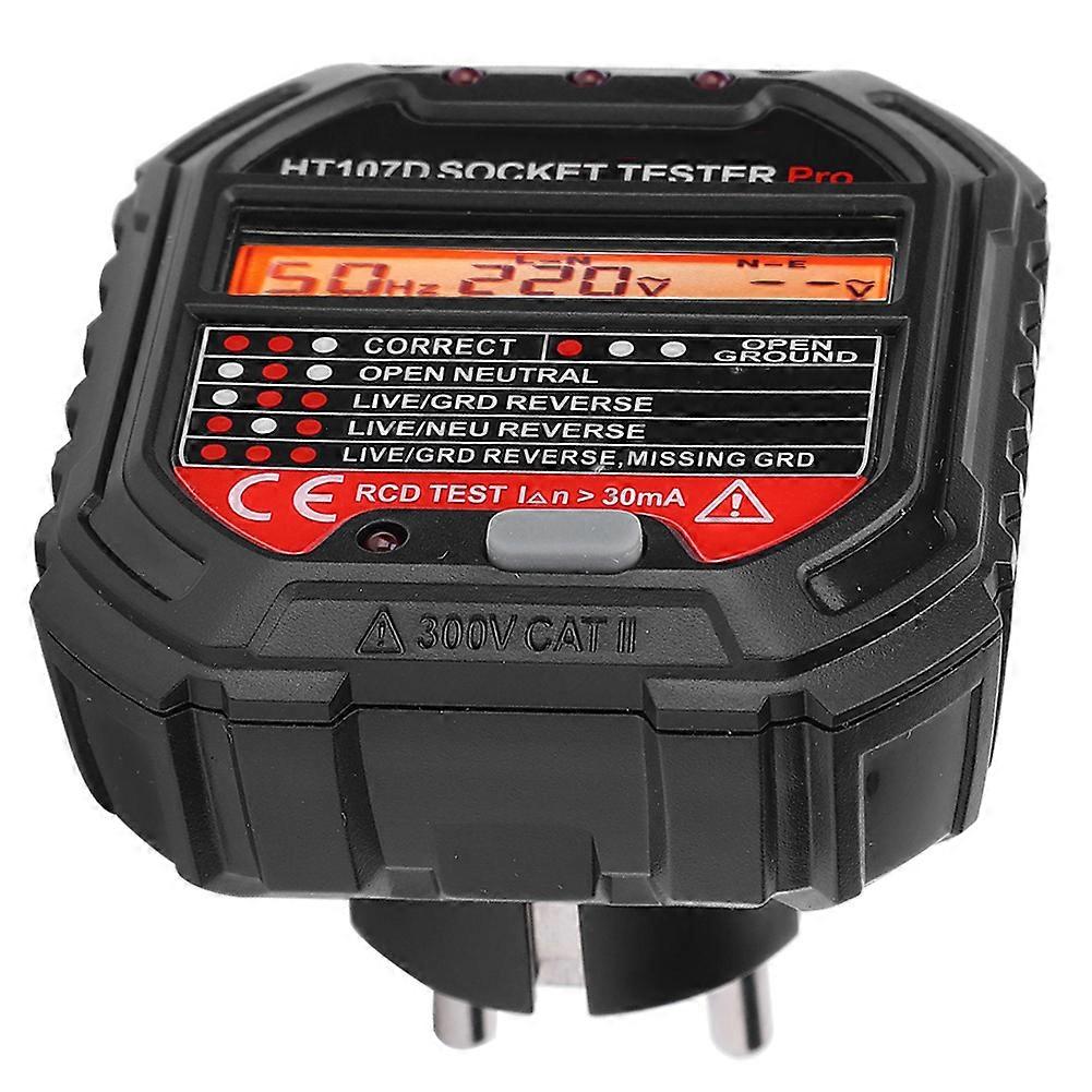 Ht107d Socket Tester Lcd Digital Display Socket Outlet Tester Mains ...