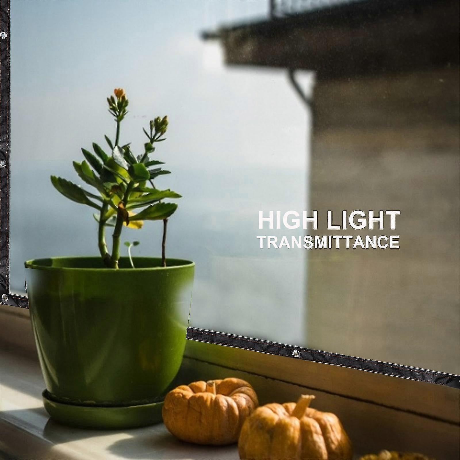 venkovní čirá plachta opona vodotěsná větruodolná průhledná vinylová plachta pro zahradu terasy ...