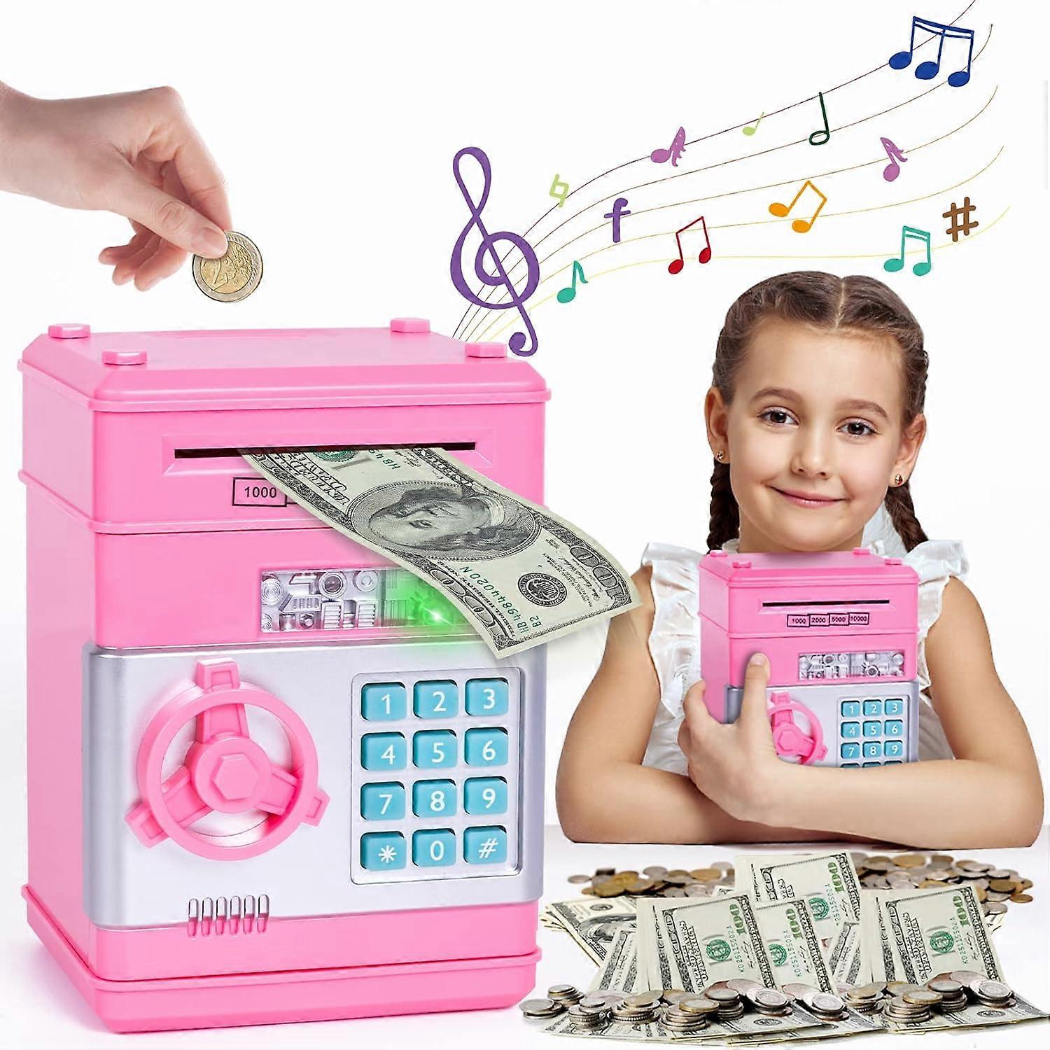 Money Box for Kids Age 3-12, Electronic Money Bank Safe Piggy Bank ...