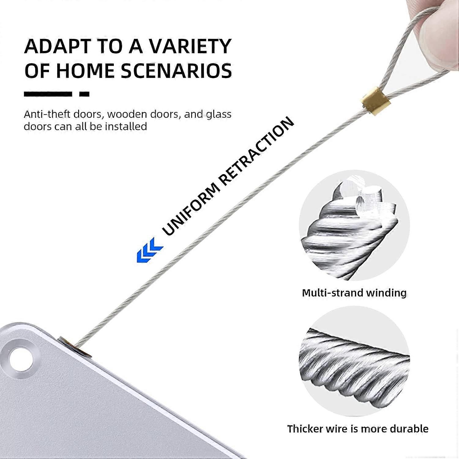 4 Pieces Automatic Door Closer, Automatic Sensor Door Closers with ...