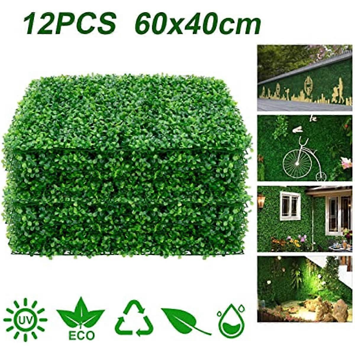 Artificial Leaves Hedge Panels 40x60cm Grass Plant Wall Panels Hedge Wall Panels Trellis Privacy ...