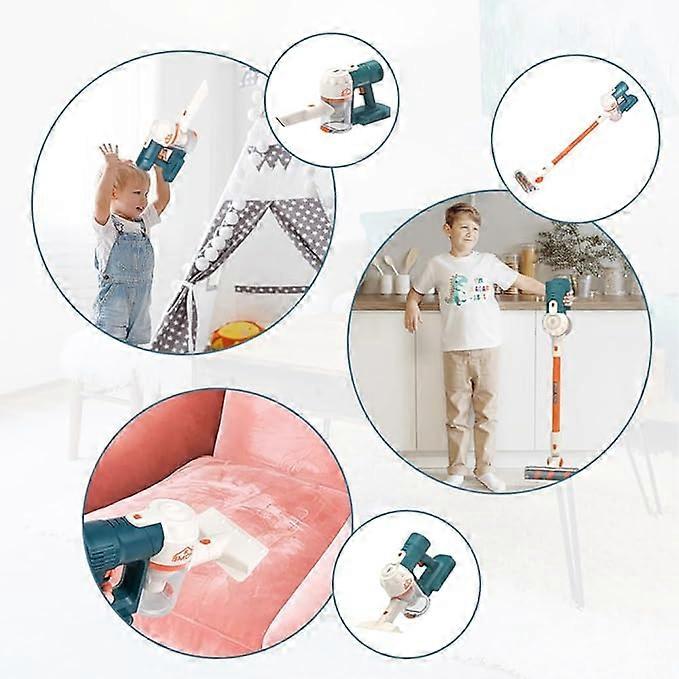 Kids Vacuum Cleaner Toy Set, Vacuum Cleaner with Light Realistic Sounds ...