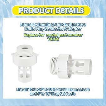 4 Pack Garden Hose Drain Plug Connector Replacement Above Ground Pool ...
