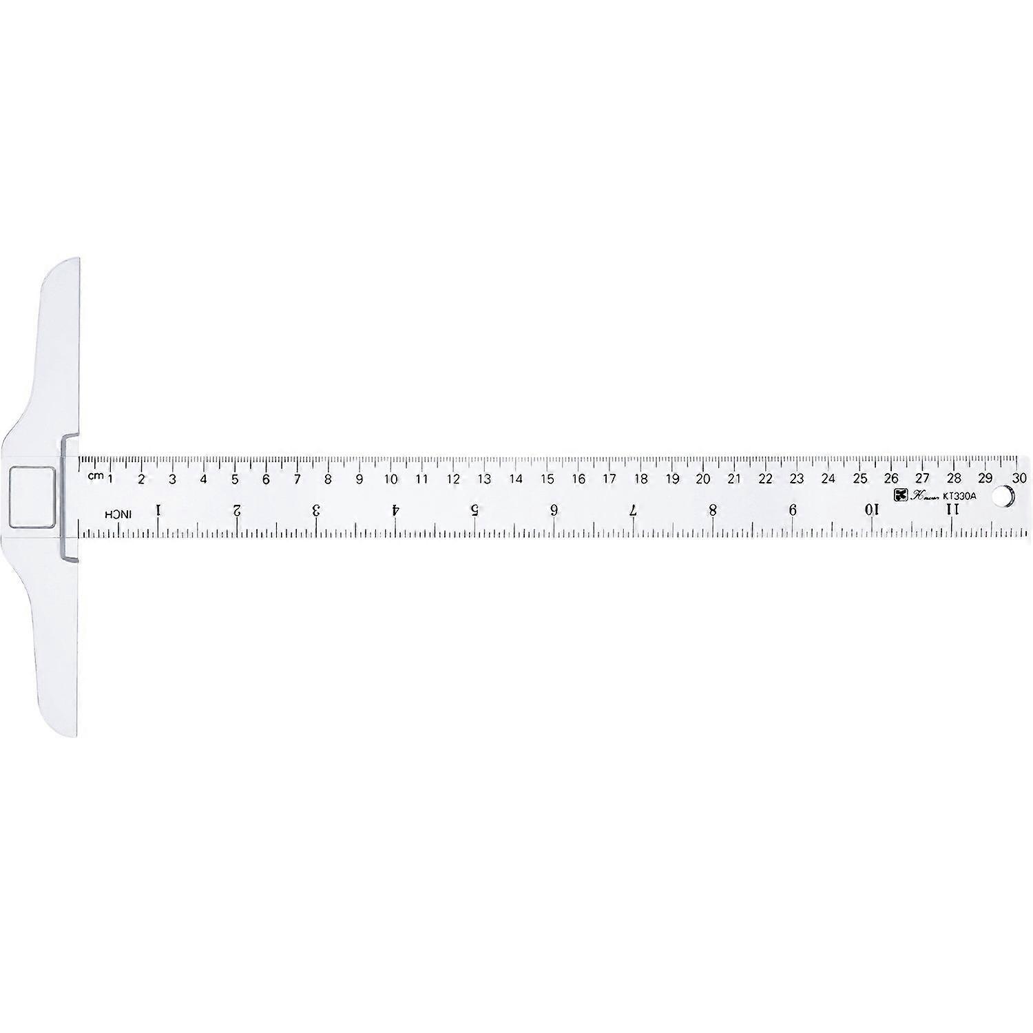 12 Inch/ 30 cm T-Square Junior Clear Plastic T-Ruler for Drafting and ...