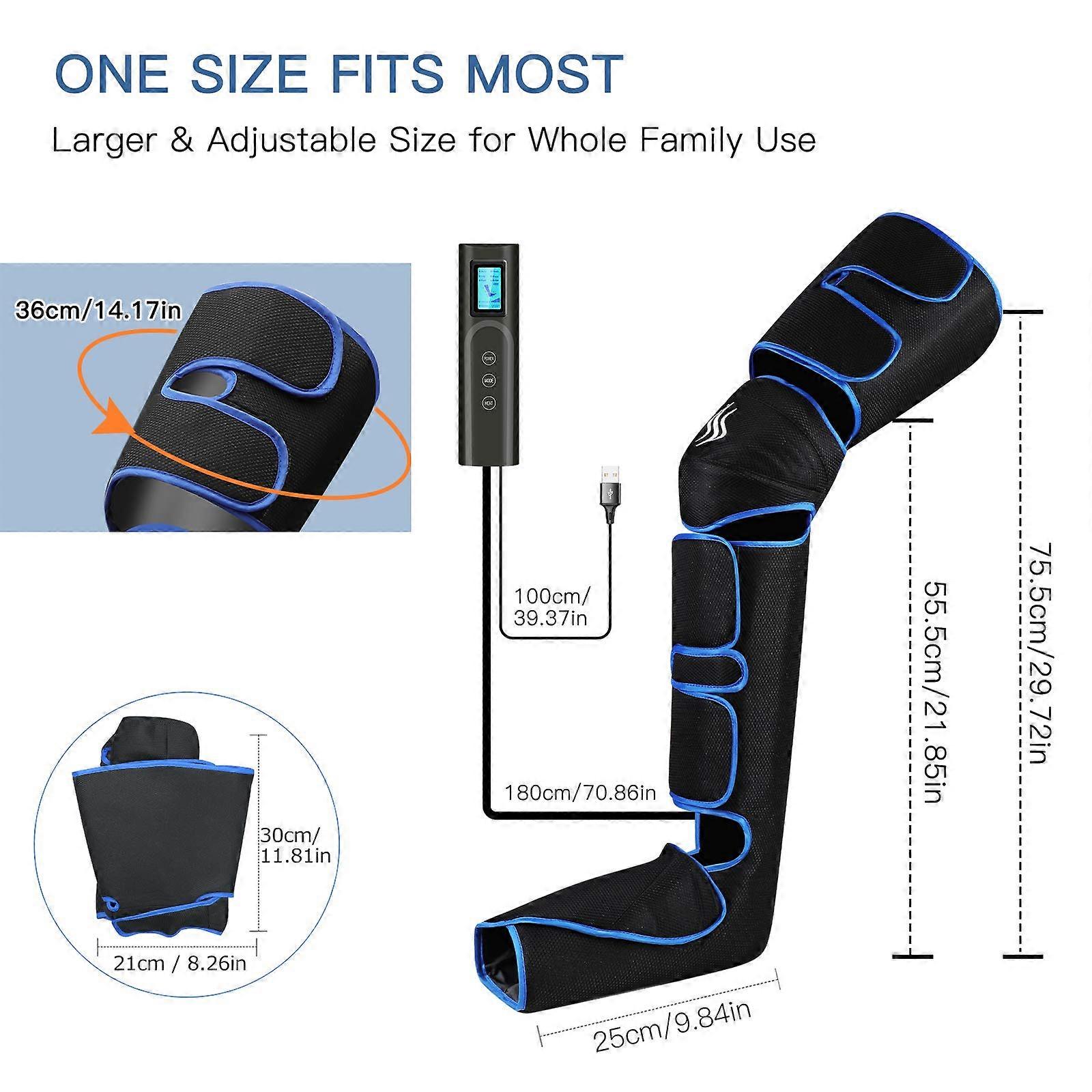 Leg Massager Air Compression for Circulation Calf Feet Thigh Muscle ...