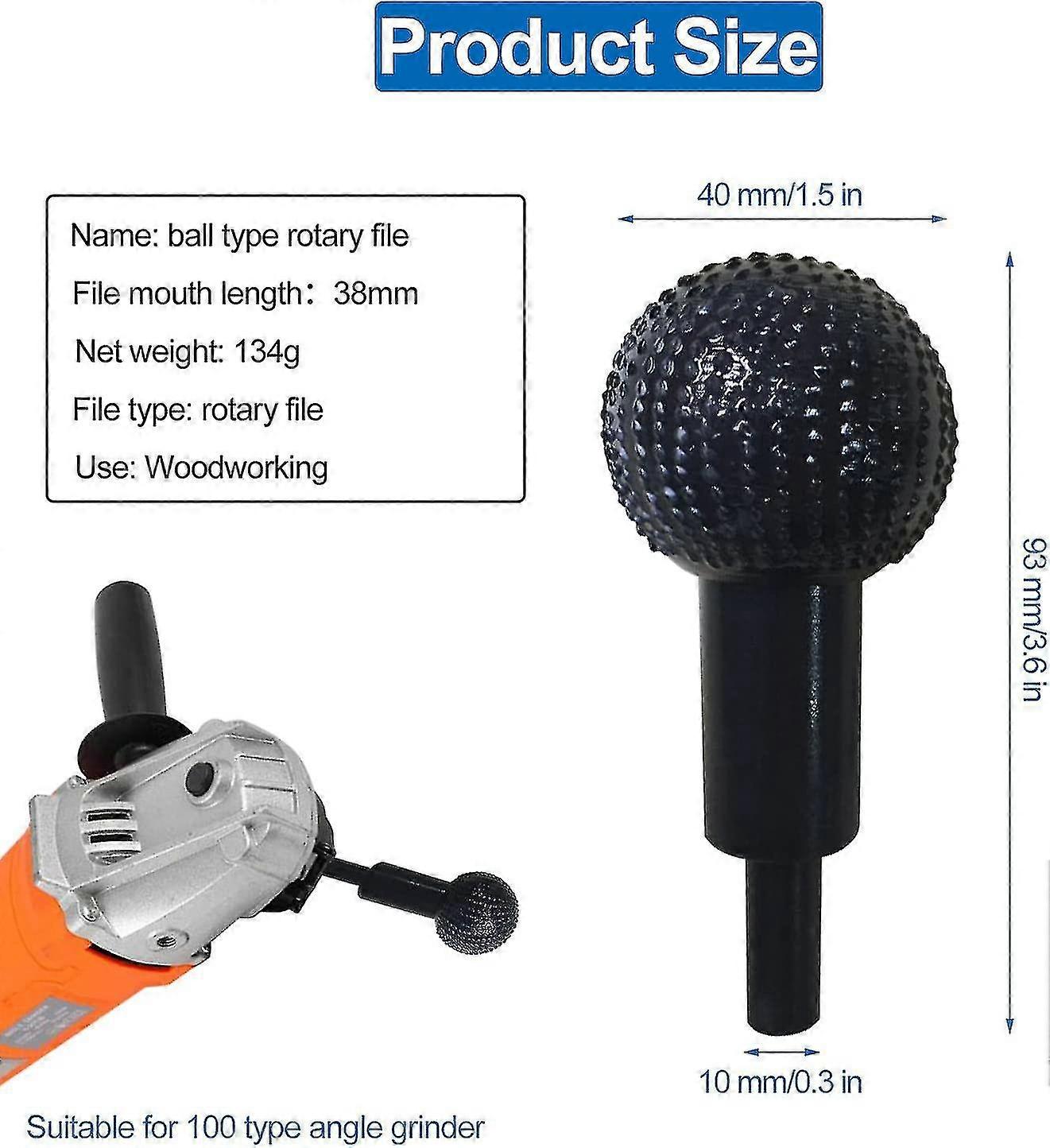 Rotary Spherical Cutter 40 mm, Spherical Rasp for Drills, Carving Tool ...