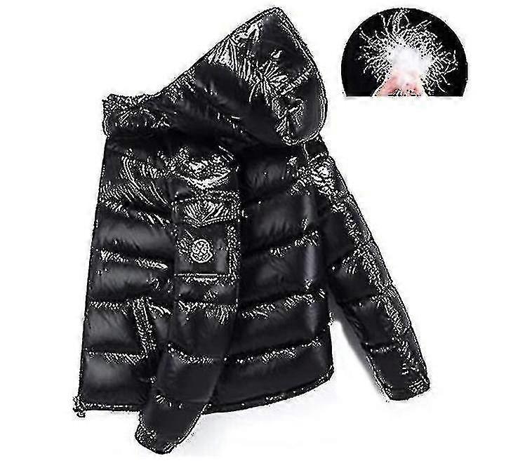 Shiny Down Jacket Men's Winter Jacket Stand Collar Down Jacket With ...