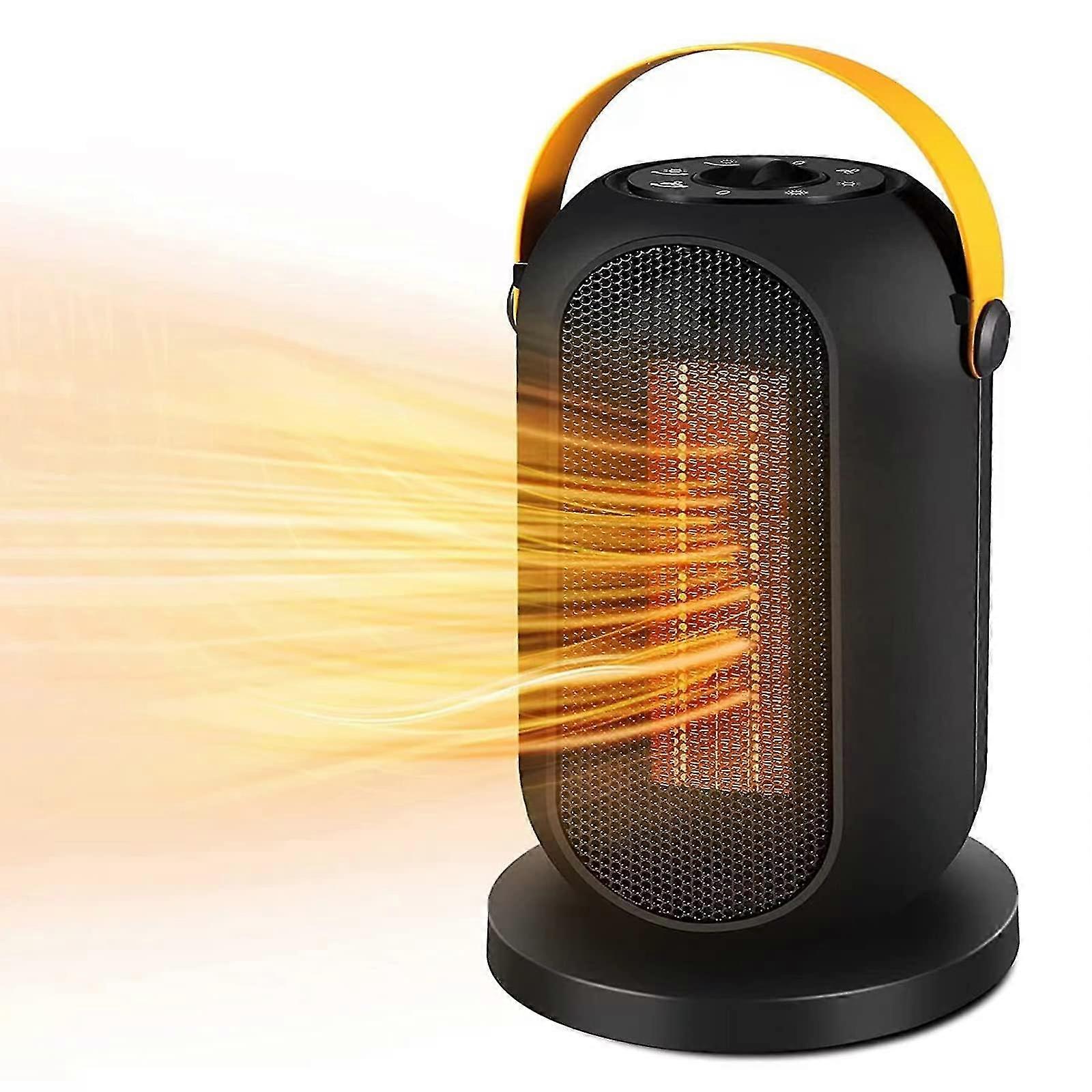 Mini Fan Heater 1200W, 6 Modes, PTC Ceramic Fan Heater, Electric Heater ...