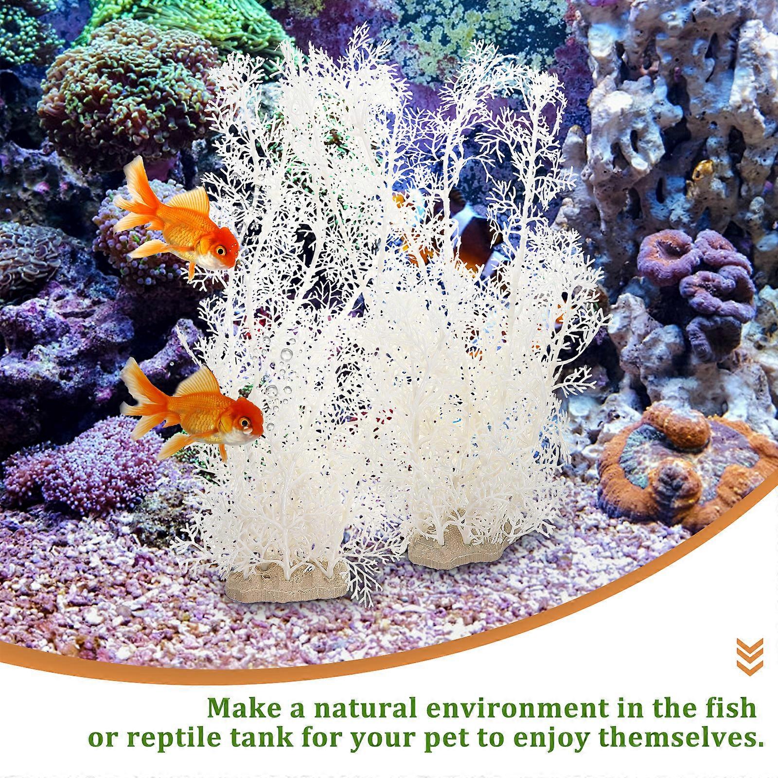 2Pcs Aquarium Plants Plant For Fish Tank Aquarium Decorations Plastic ...