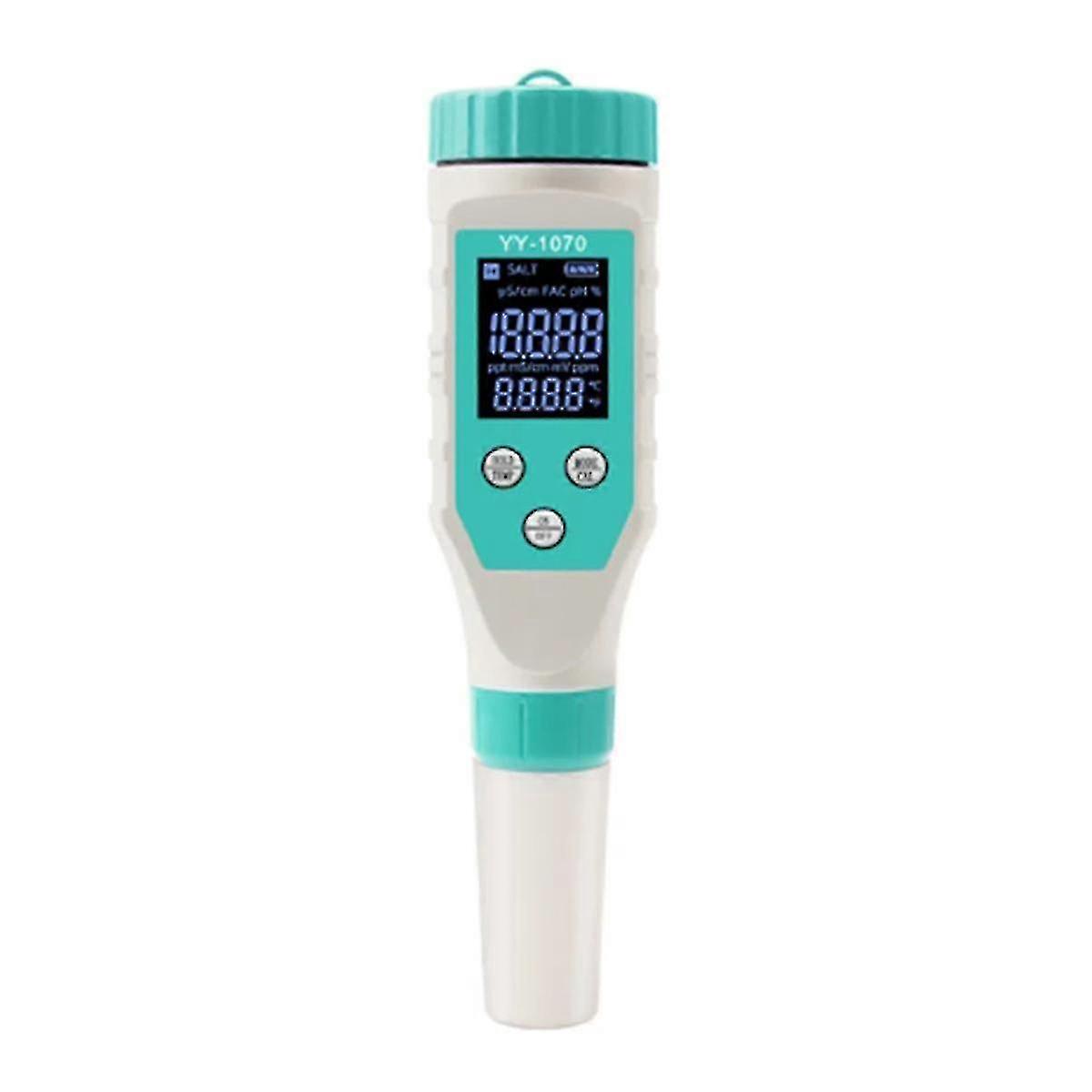 7-in-1 Swimming Pool Tester for - Measures pH, Free Chlorine, ORP, EC ...