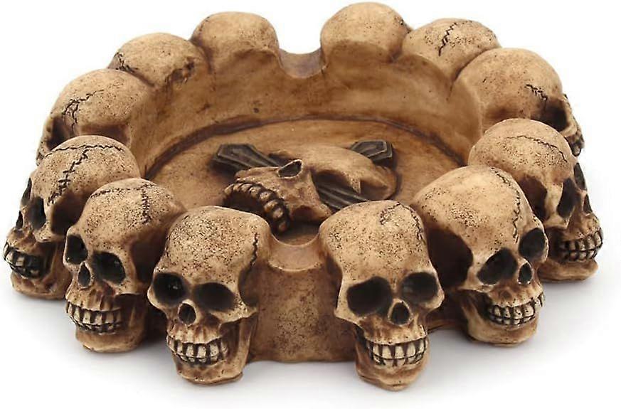 Resin Skull Ashtray Cigarette Ash Container Human Skull Ashtray with 4 ...
