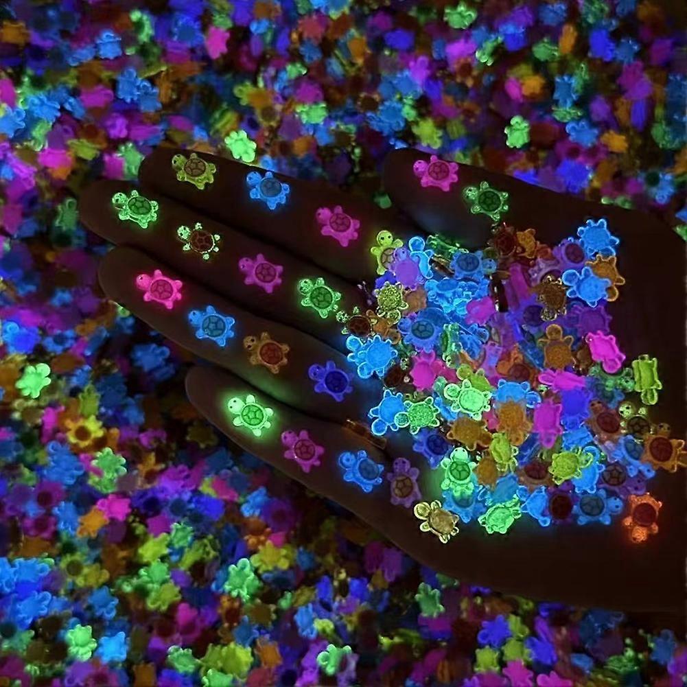 Luminous Mini Resin Turtles, Bulk Sea Turtle Figurines for Cake Toppers ...