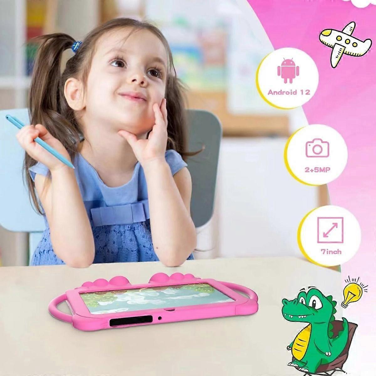 2025 New 7 Inch Kids Tablet, Android 12 Toddler Tablet for Kids, 4GB ...
