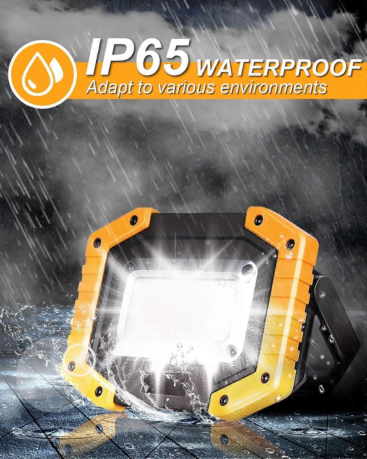 30W Rechargeable COB Work Light - 2000LM Super Bright Floodlight | USB ...