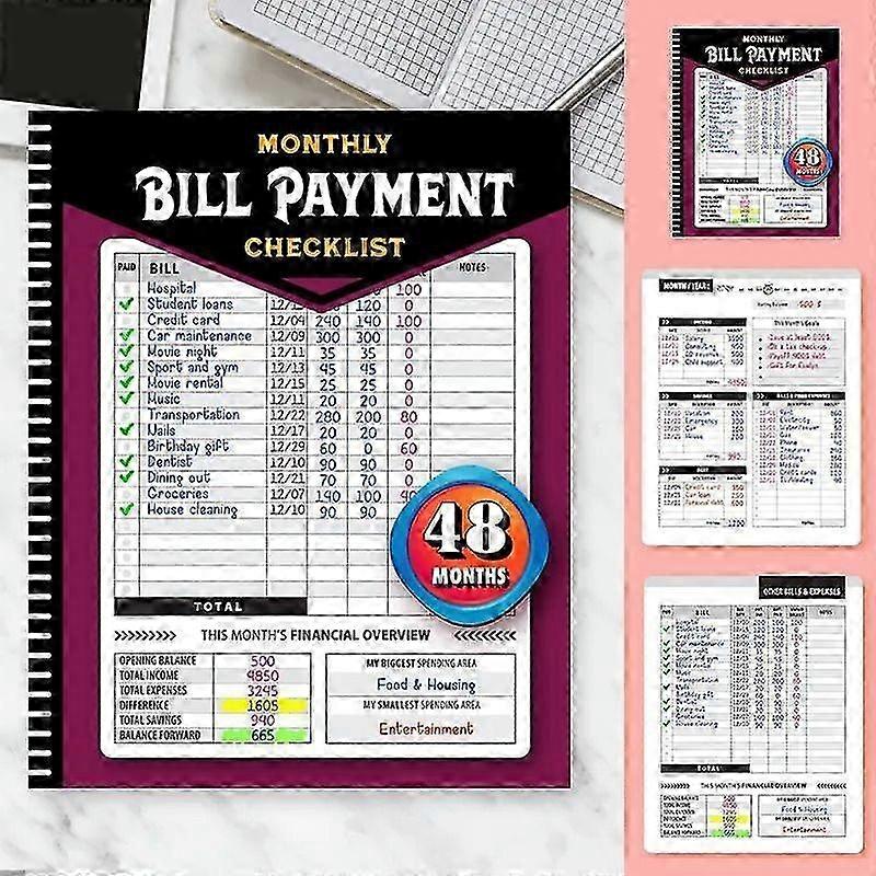 Bill Payment Management Book, Monthly Bill Payment Checklist, Bill Tracker Note 25-26 | Fruugo AU