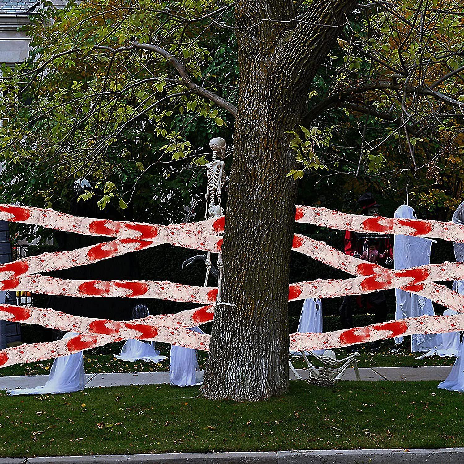 Halloween Props Bloody Halloween Gauze 10m Creepy Scary Bloody Bandages ...