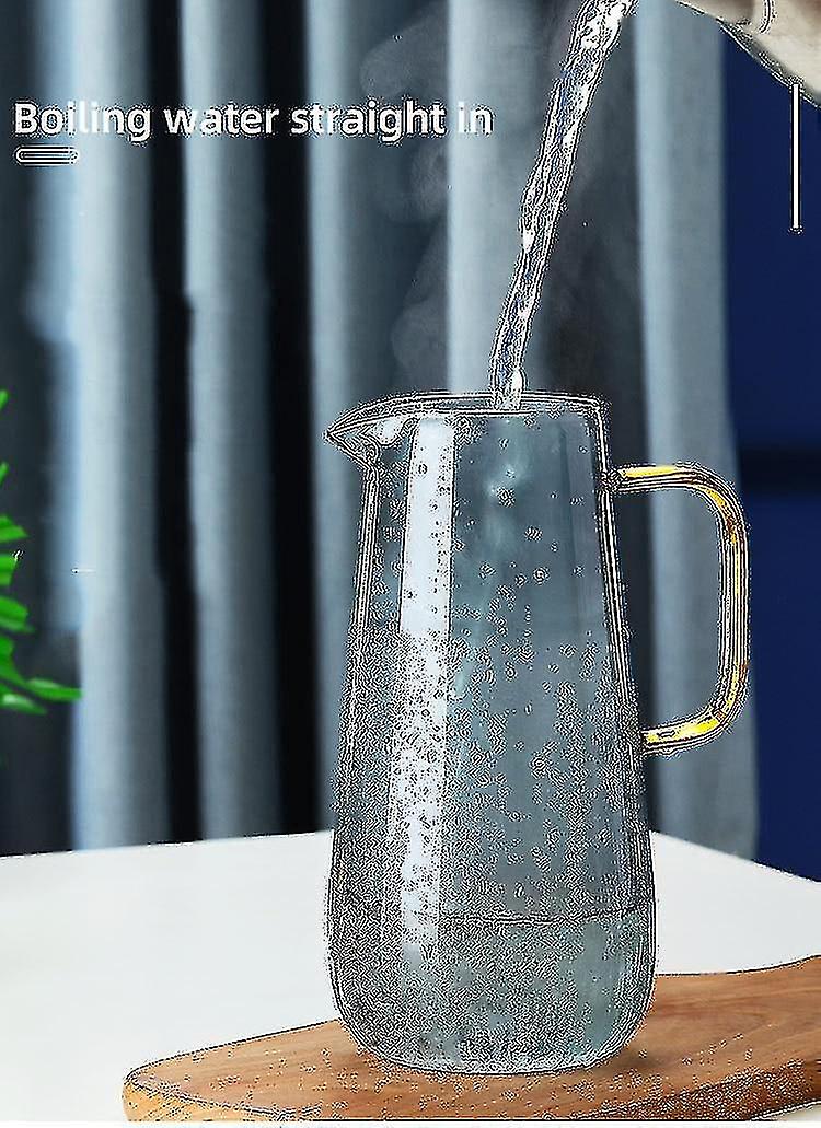 1600ml Nordic Style Heat Resistant Glass Kettle Juice Coffee Milk Jug ...