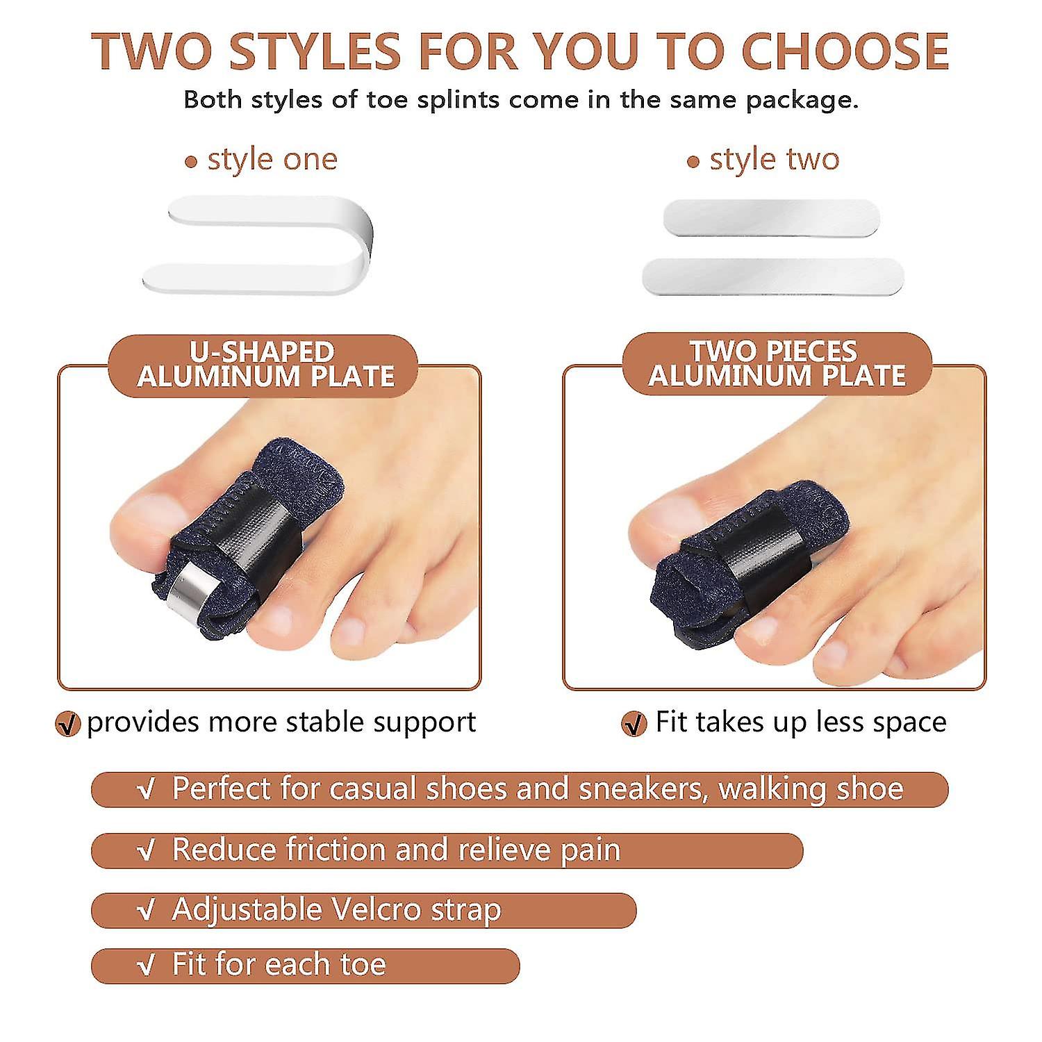 2023 New Toe Splint U-shaped Toe Corrector Brace Toe Straightener Of ...