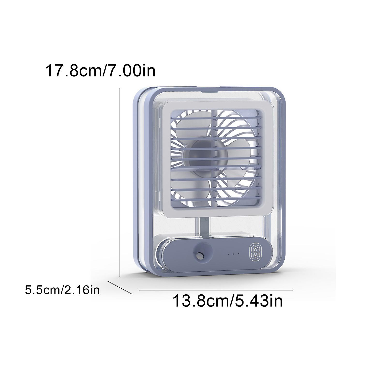 Small Personal Desk Fan with Mist Spray LED Night Light,Electric ...