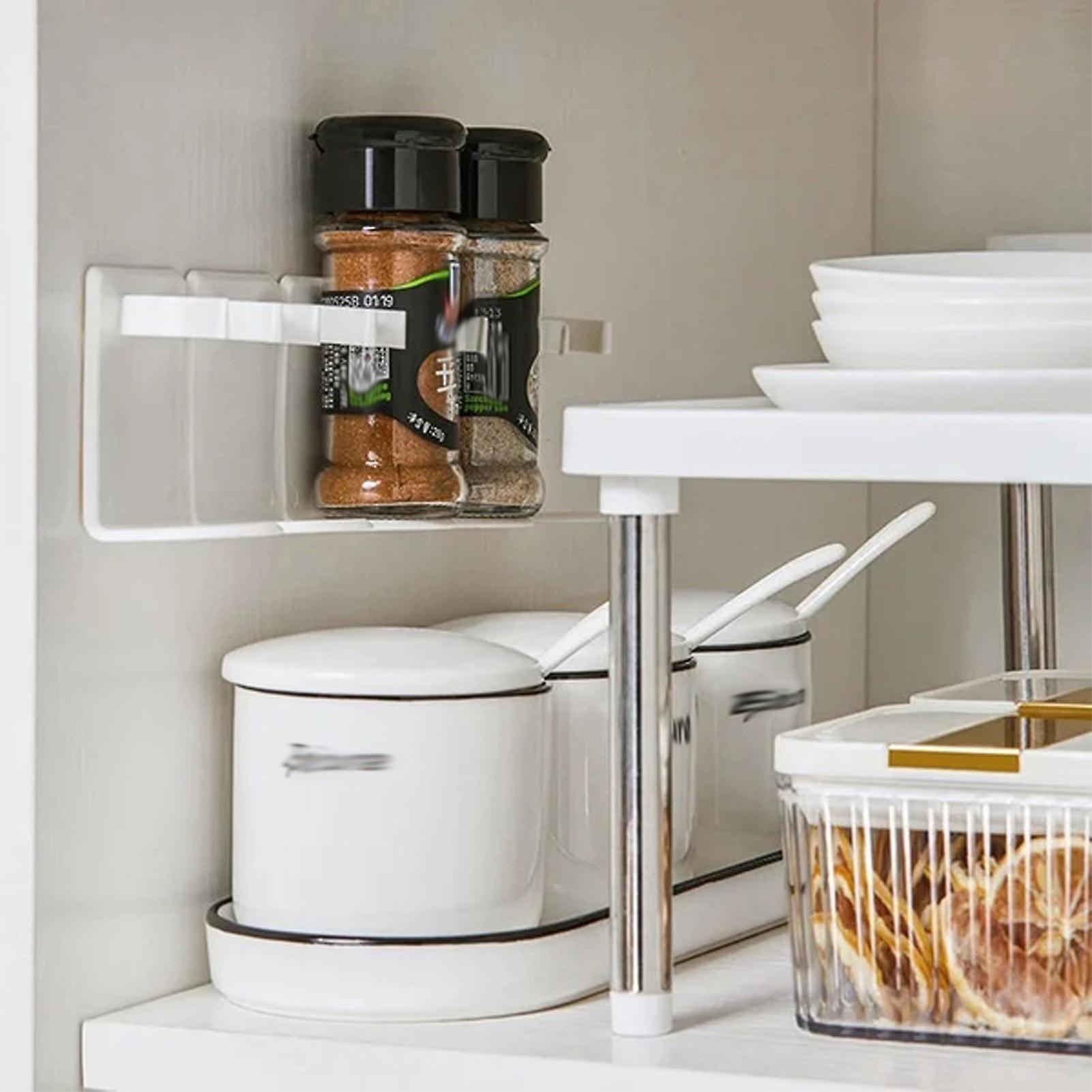 Wall Mounted Spice Jar Holder Adjustable Spice Rack Organizer For ...