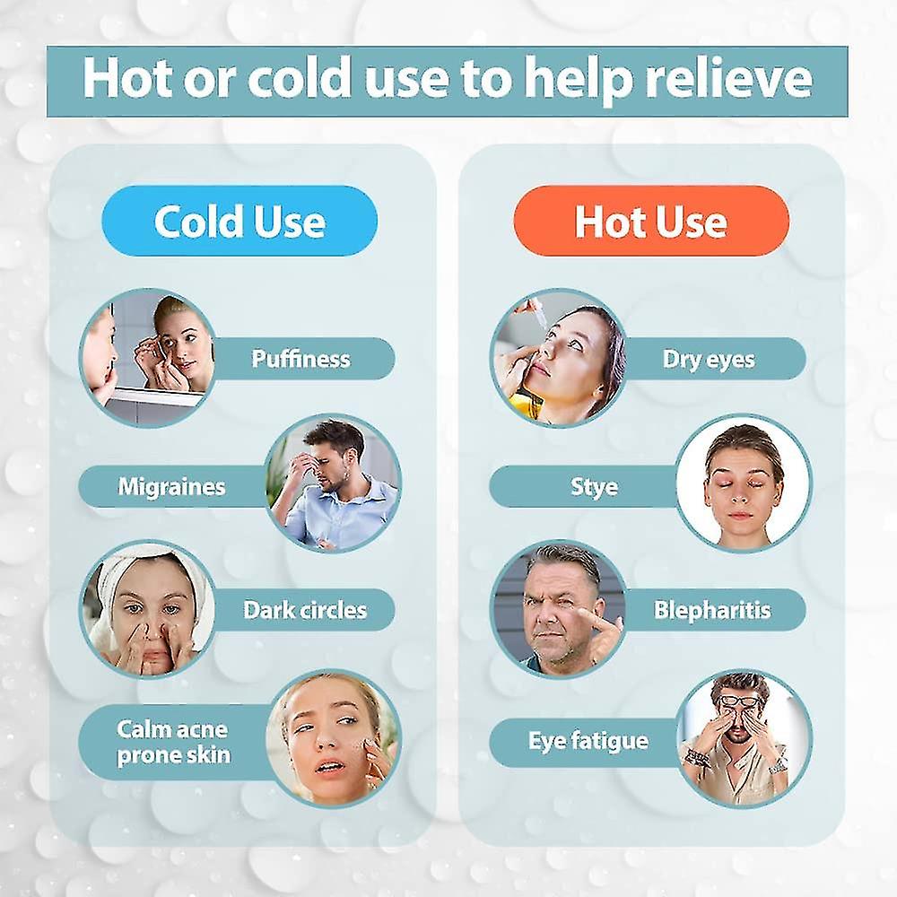 Cooling Eye Mask For Puffy Eyes, Reusable Hot Cold Therapy Gel Cold Eye ...