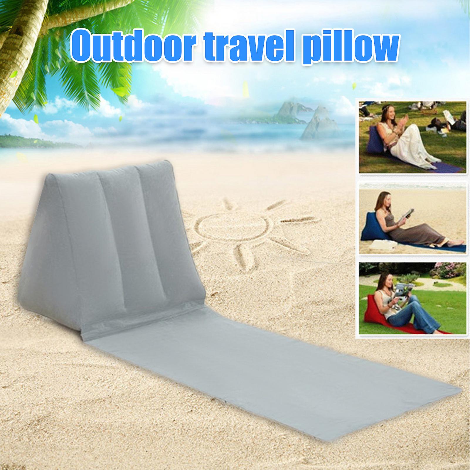 Outdoor Camping Pillow Triangular Cushion PVC Flocking Inflatable ...
