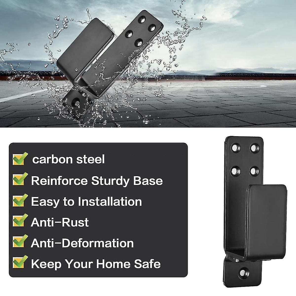 Door Barricade Brackets,2 Pack Drop Open Bar Holder compatible with ...