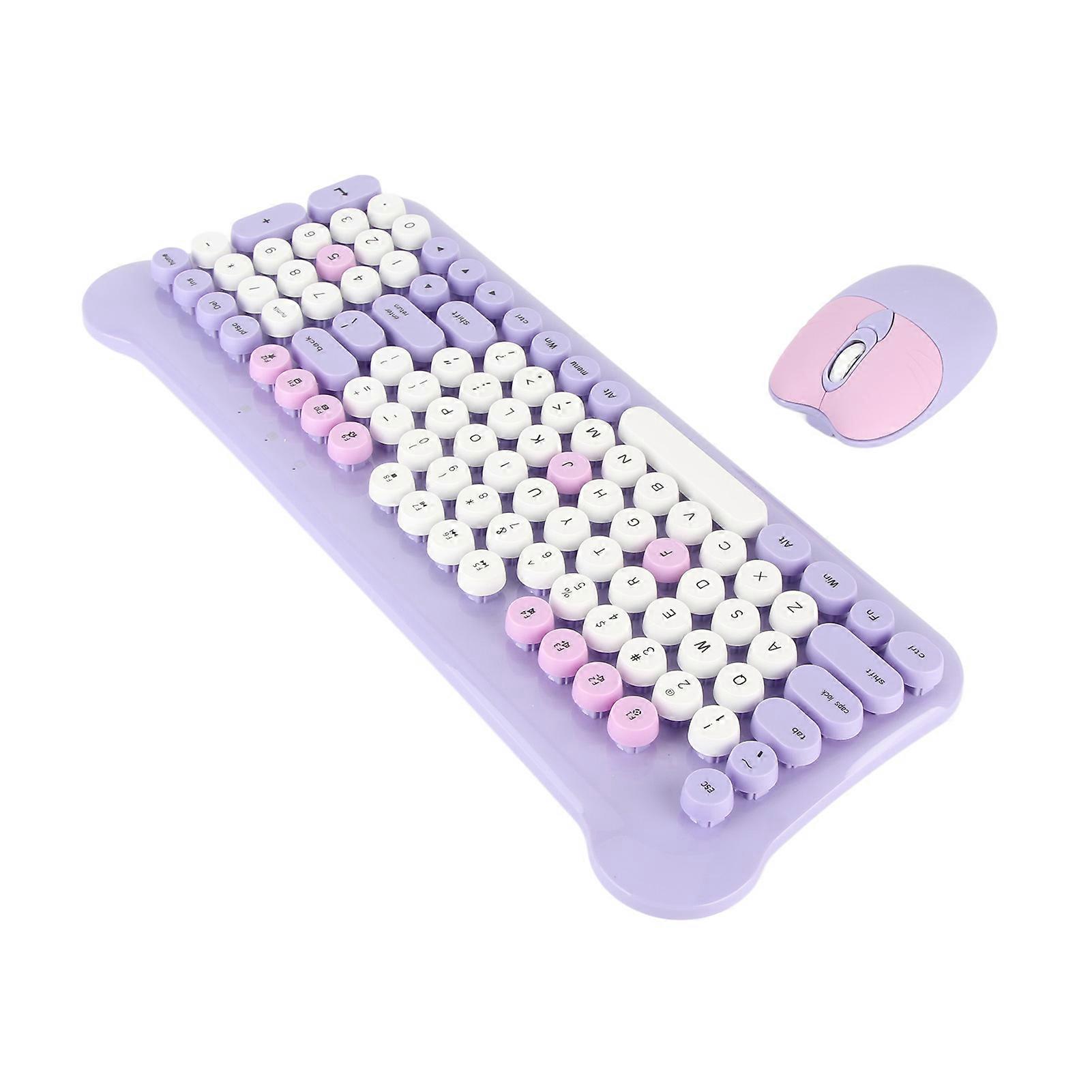 Wireless Keyboard and Mouse 2.4Ghz Connection Cute Keyboard Mouse Set ...