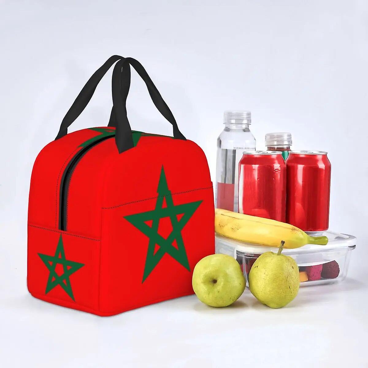 Morocco Flag Lunch Bag Men Women Moroccan Patriotic Cooler Thermal ...