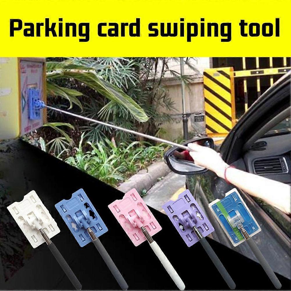 Telescopic Rod Card Holder Toll Swiping Stick Parking Through Rod Car ...