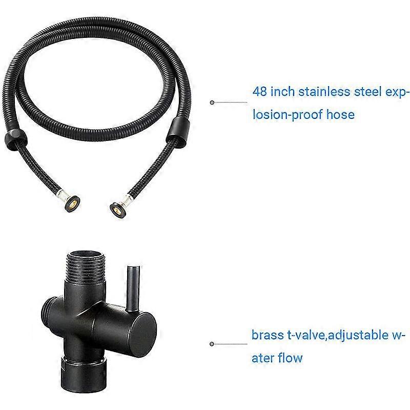 Toilet spray kit Stainless steel Black Toilet spray tap for daily ...