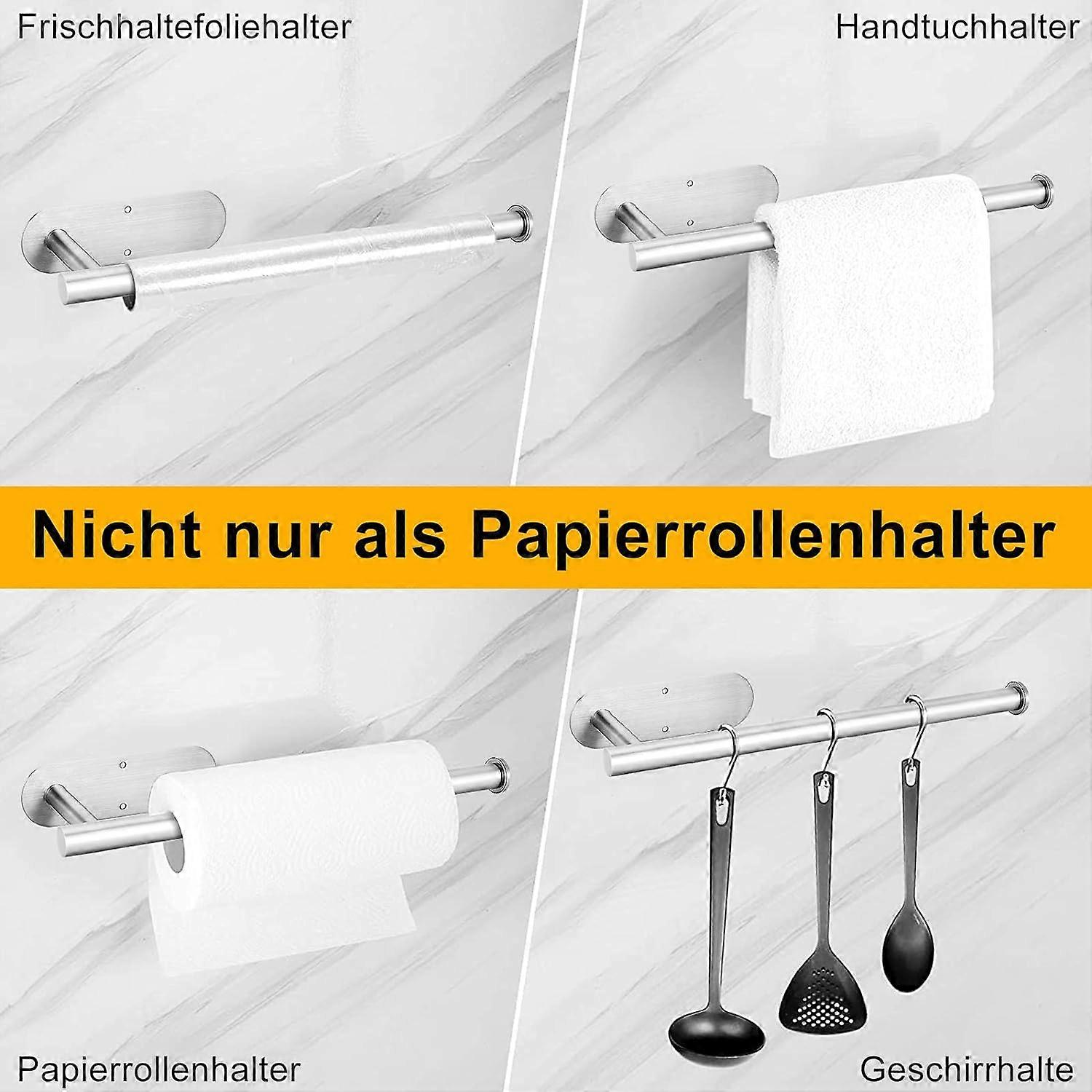 Kitchen Roll Holder No Drilling, Stainless Steel Kitchen Roll Holder ...