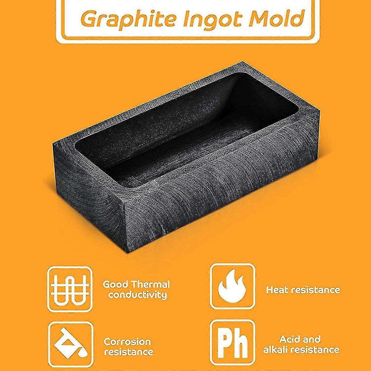 4 Piece 1 KG Graphite Ingot Mould Casting Ingot Crucible Mould Silver ...