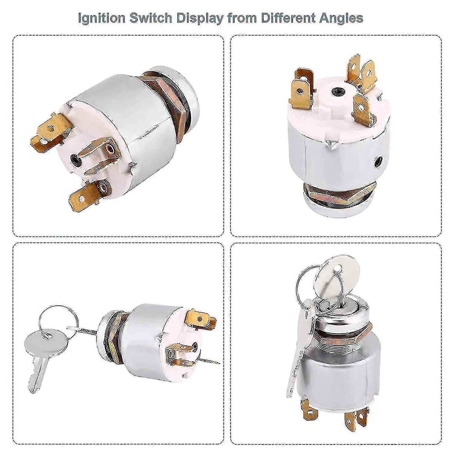 Ignition Switch, 12v Universal Engine Start Switches With Key Suitable ...