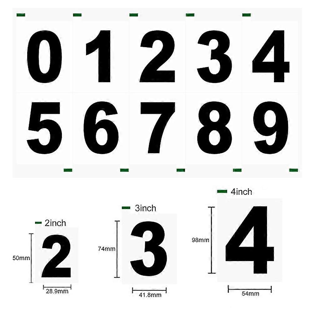 Reflective Mailbox Numbers Decal Elegant Style Waterproof Number Decals ...