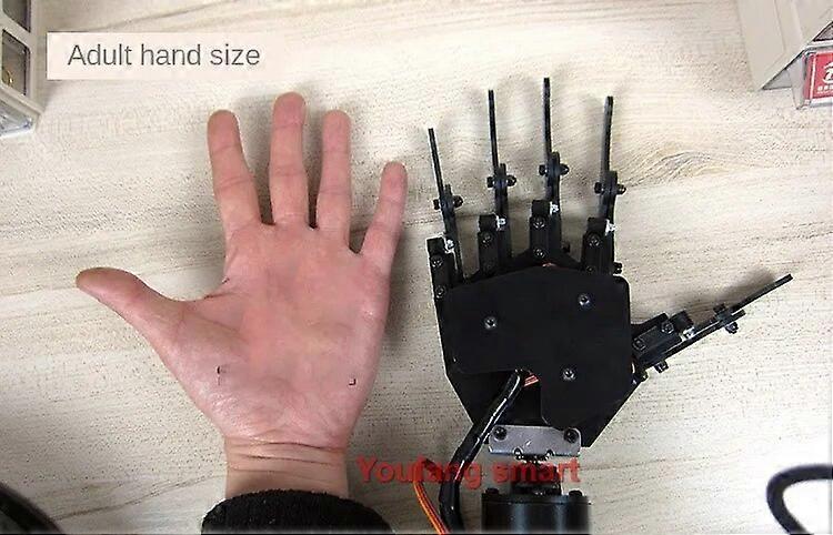 6 Dof Robotic Arm with 5 Dof Bionic Robot Hand Finger Claw for Raspberry Pi 5/Arduino Robot Kit ...