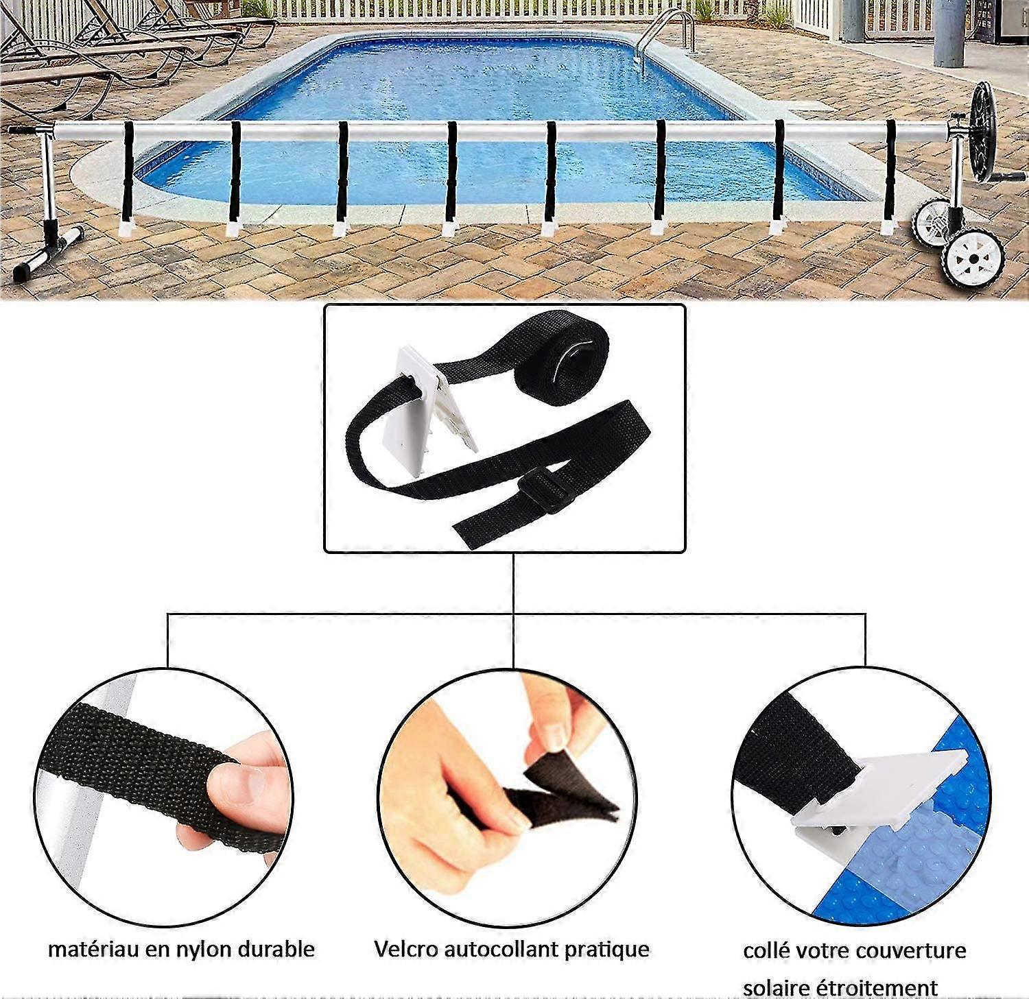 Pool Accessories Plan Kit Solar Adhesive Straps Nylon And Velcro Fixing ...
