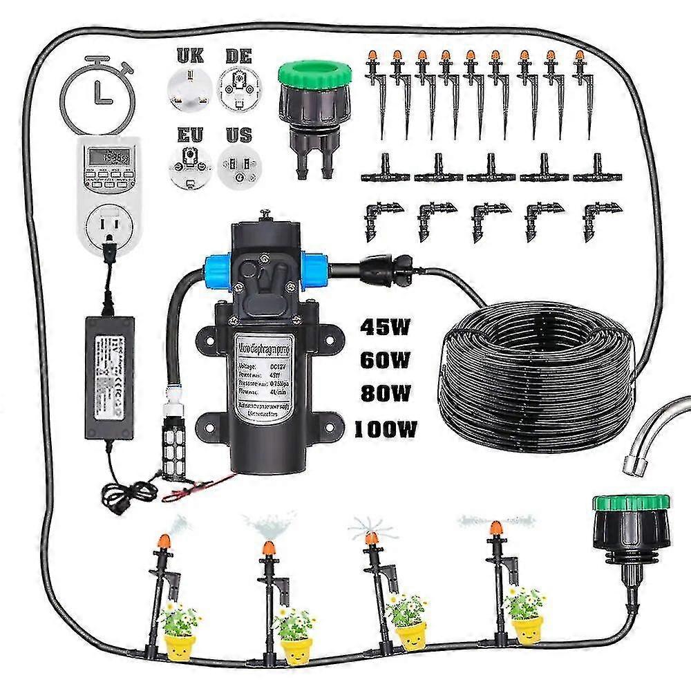 Excellent 5-30m Pump Self-priming Kit 90/180/360/strip Sprinkler Garden ...