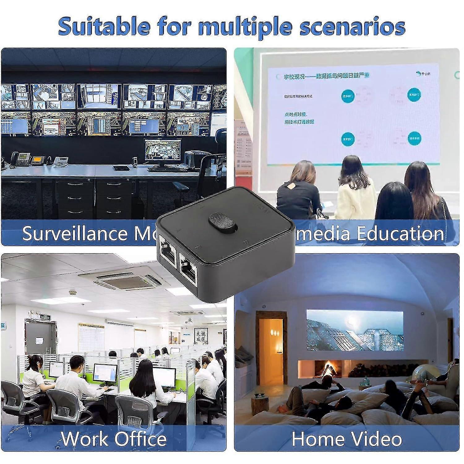 Hywell Network Lan Switch 2 Ports, Rj45 Network Key-press Switch ...