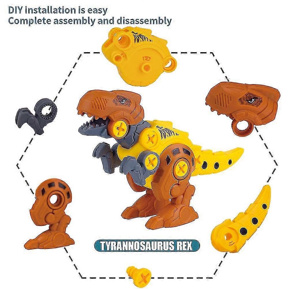 4pcs/set Diy Dinosaur Assembly Toy Disassembly Dinosaur Figures Model ...