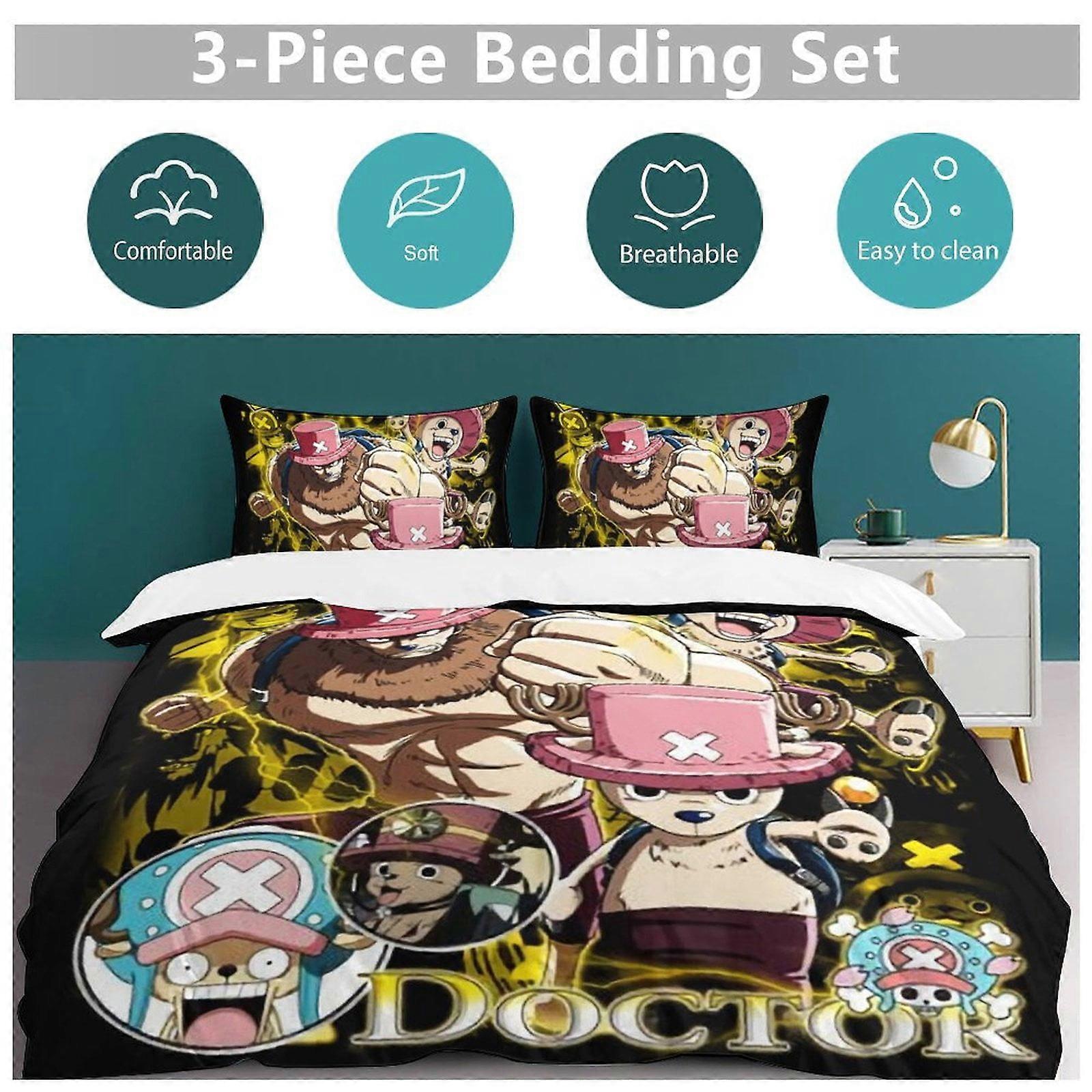 Bh379 Tony Tony Chopper Bed Duvet Cover Funny Anime Cartoon Bedding ...