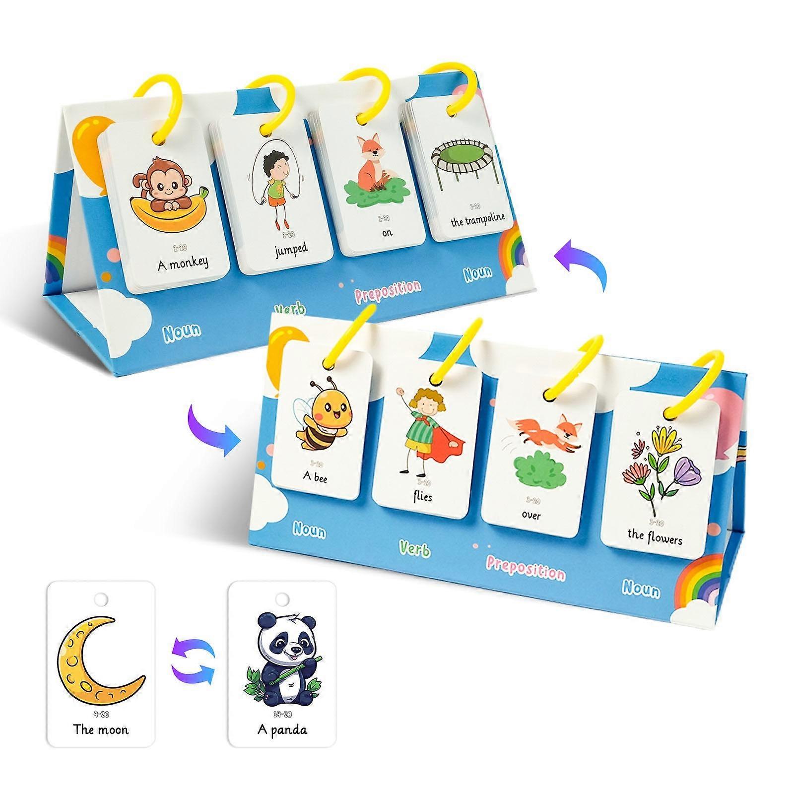 Reading Flashcards 78 Toddler Reading Flash Cards Sentence Building ...