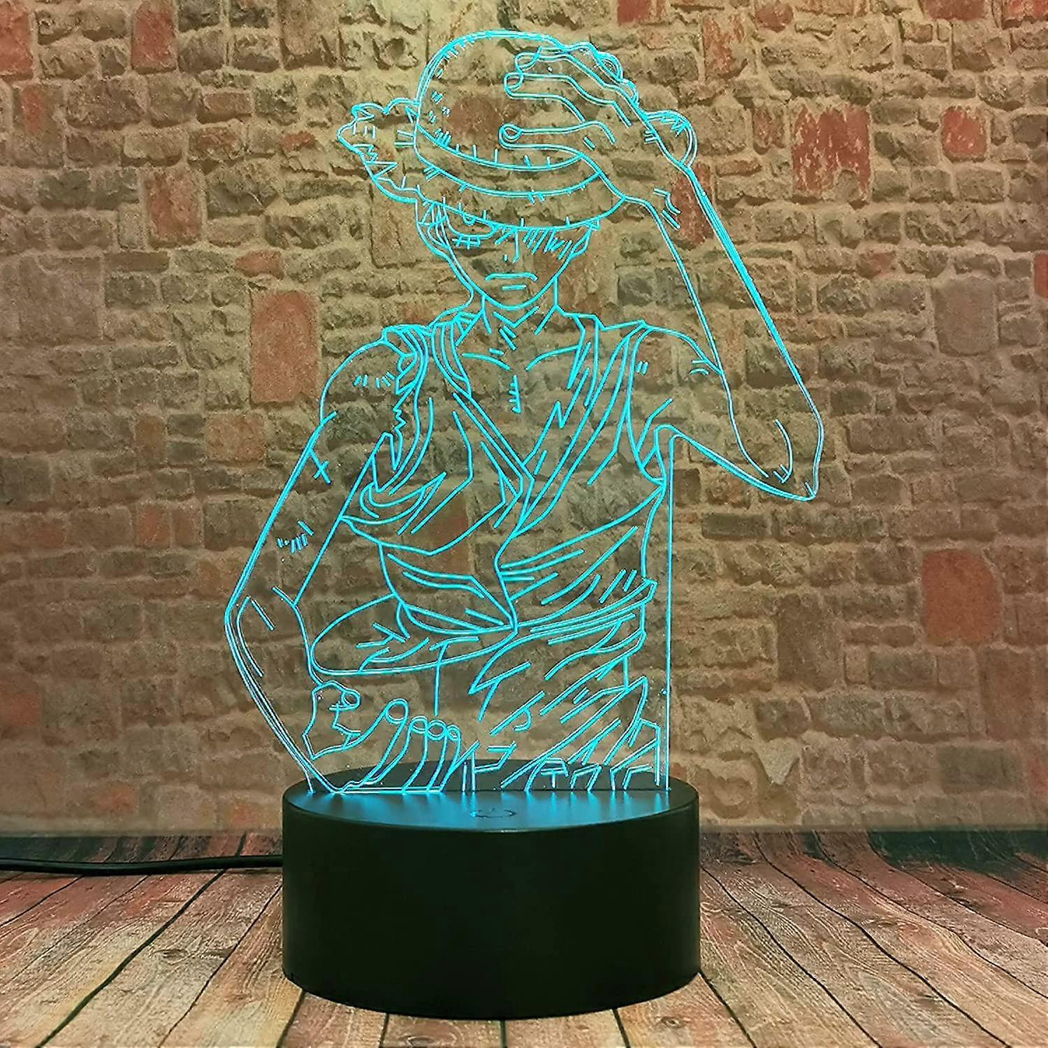 Anime MonkeyDLuffy 16 Colors Change Luffy Zoro Night Light Boys Safe ...