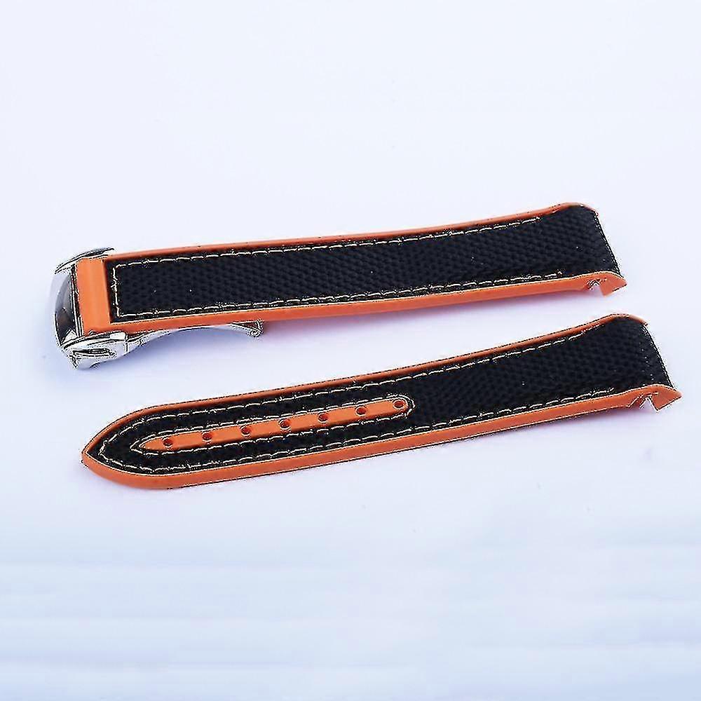Orange Rubber Watch Band Strap For Omega Seamaster Planet Ocean XH ...