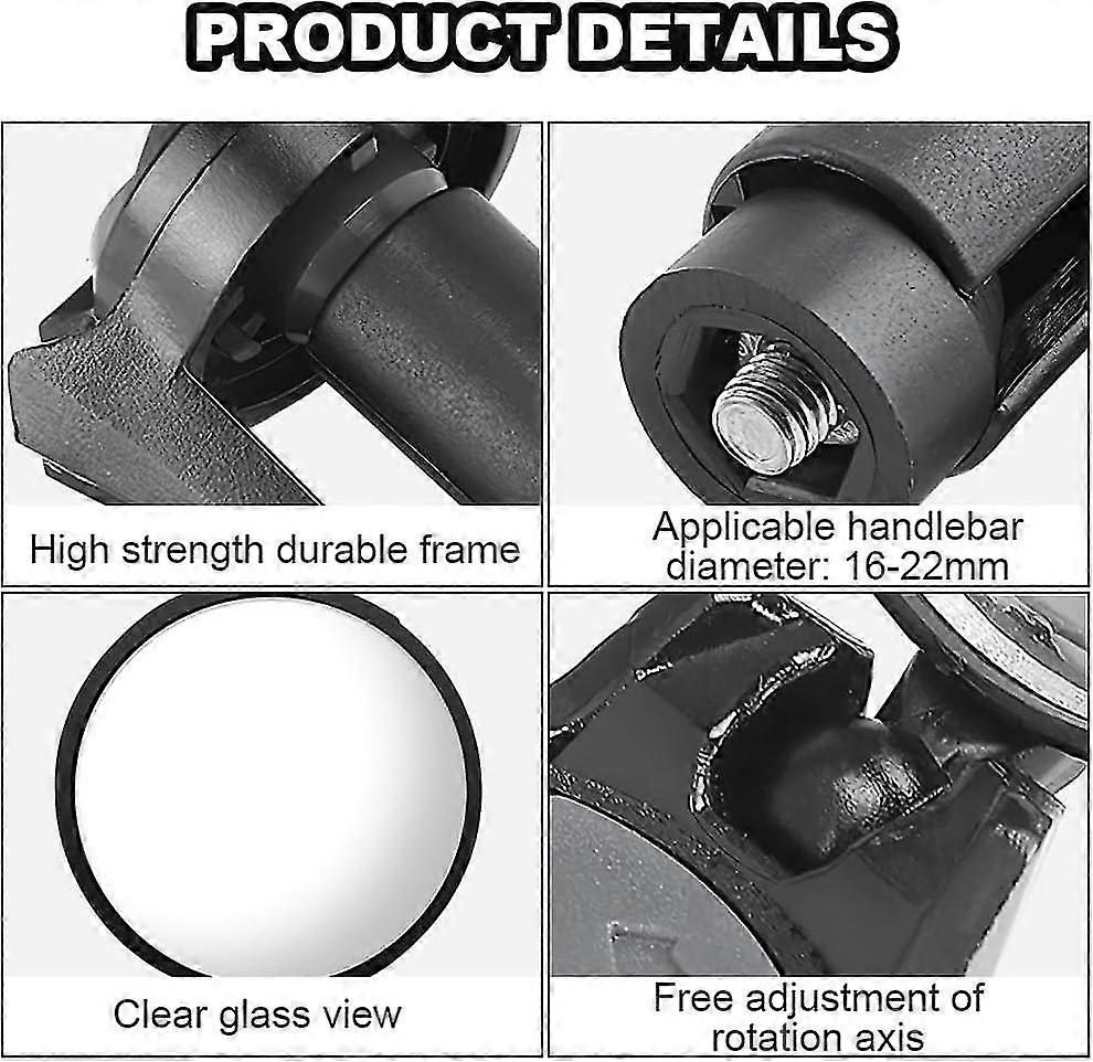 2stk cykel bakspejl, cykelspejle, 360 justerbart styrspejl konveks ...