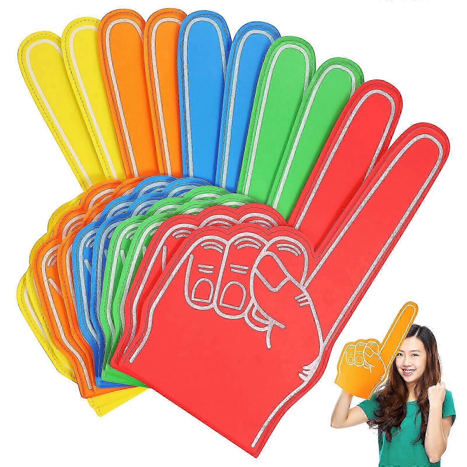 10pcs Foam Fingers Giant Foam Hands Sport Fans Foam Fingers Football ...
