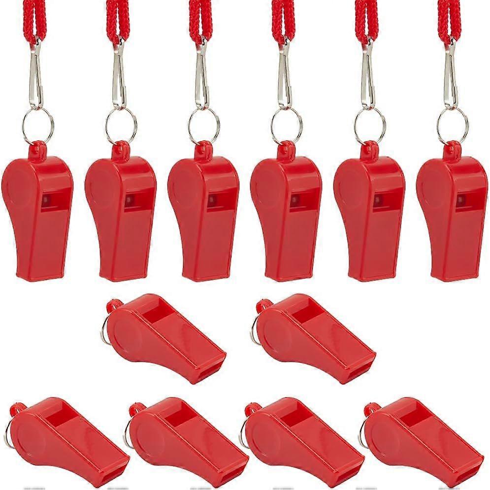 12 Pcs Professional Sports Whistle Plastic Referee Whistles Loud Crisp ...